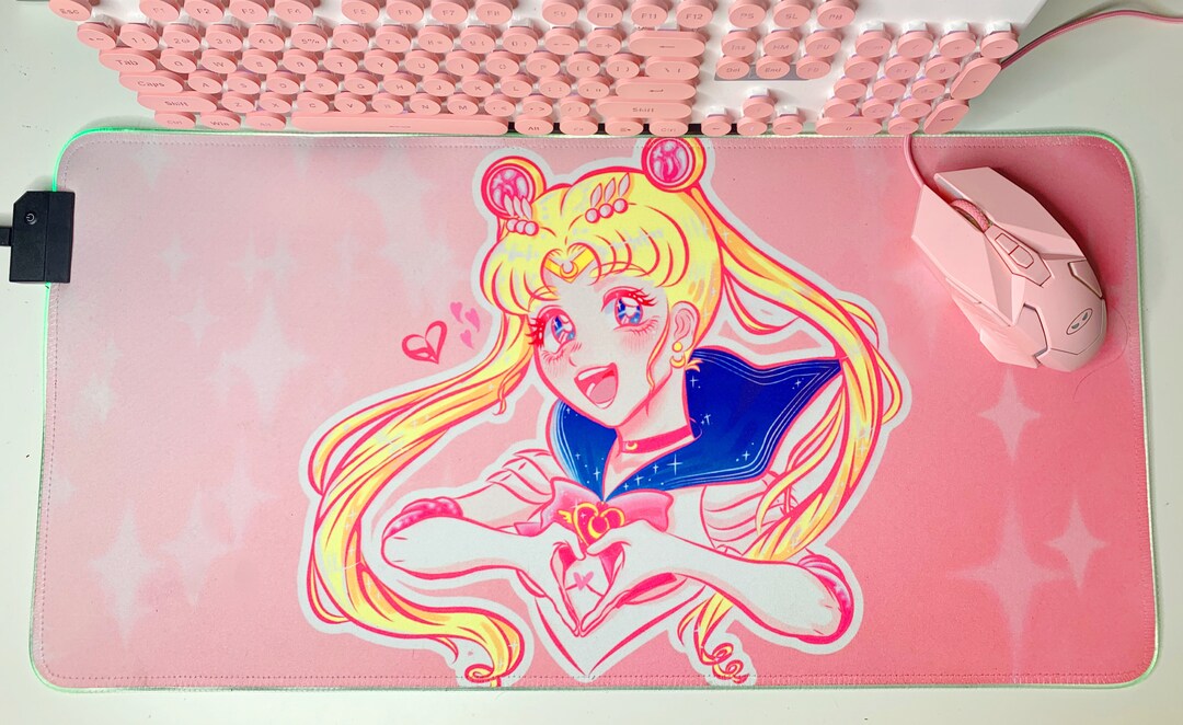 Cute Kawaii Sailor Moon Anime LED Gaming Mouse Pad - Etsy