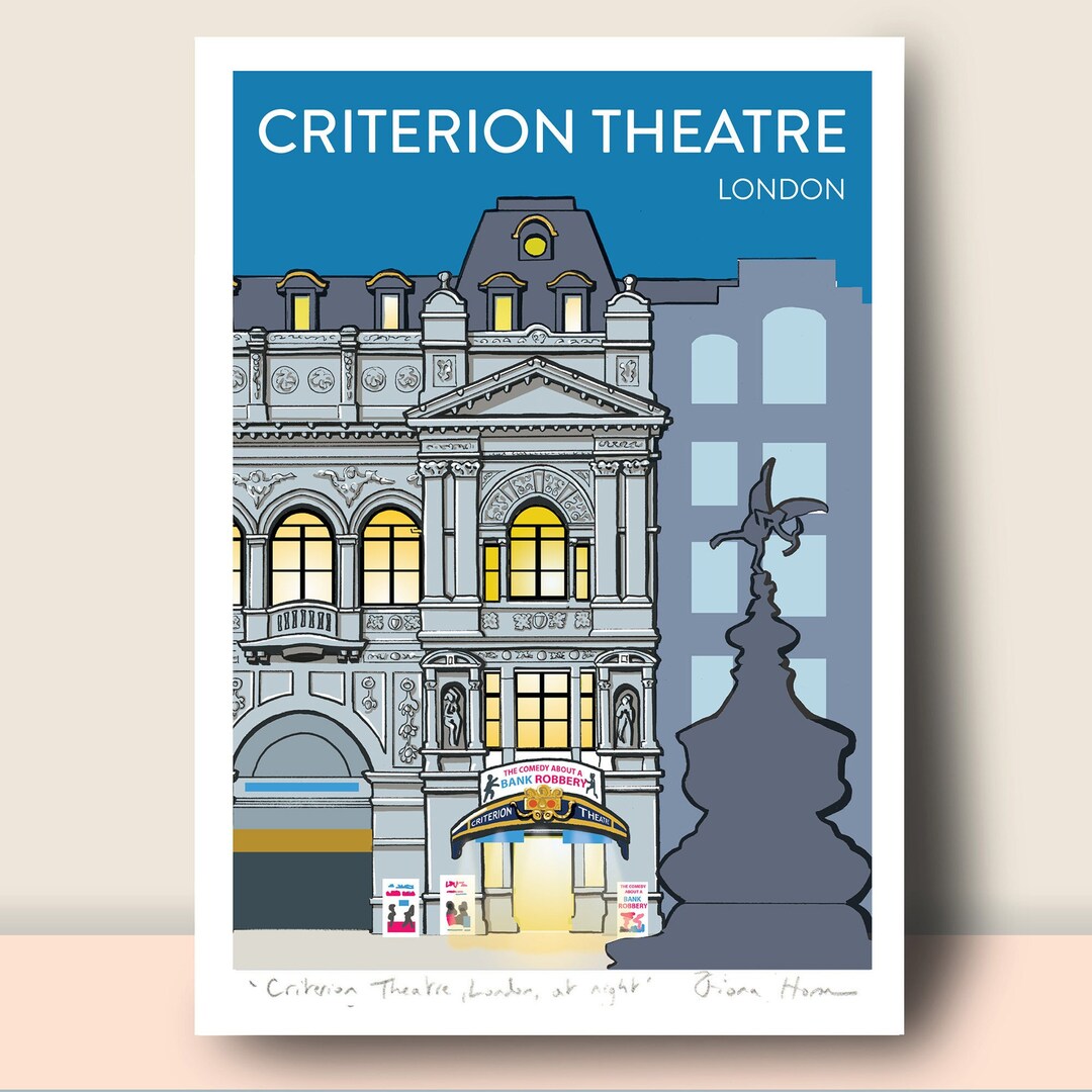 Criterion Theatre London Art Print: Piccadilly Circus Travel Poster - Etsy