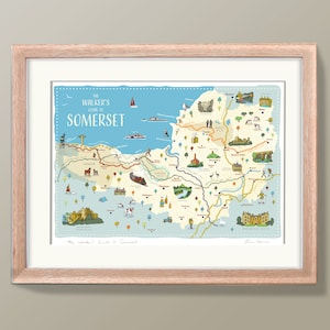 Somerset Hiking Map Art Print: Illustrated Walker's Guide - Etsy