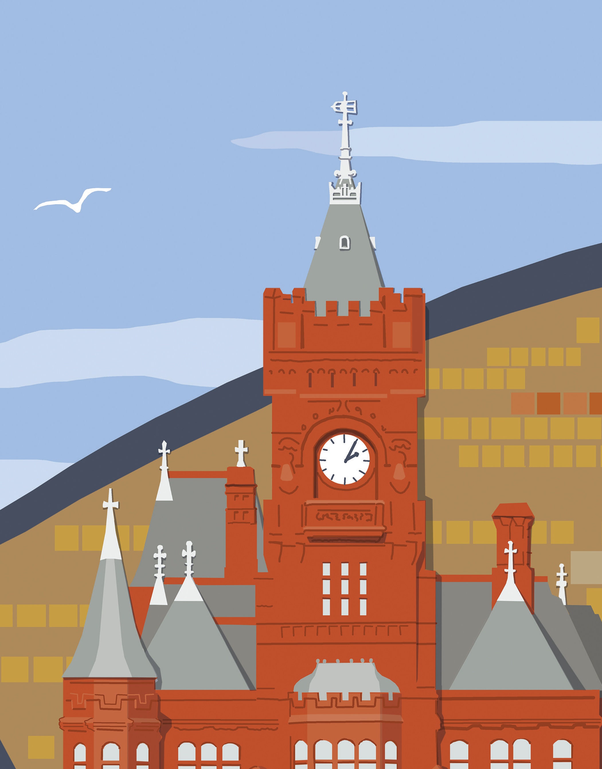 Cardiff Bay, Wales: Travel Art Print or Poster, Hand Signed, Wales ...