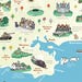 Dorset Illustrated Map Print: Fiona Horan Travel Poster - Etsy