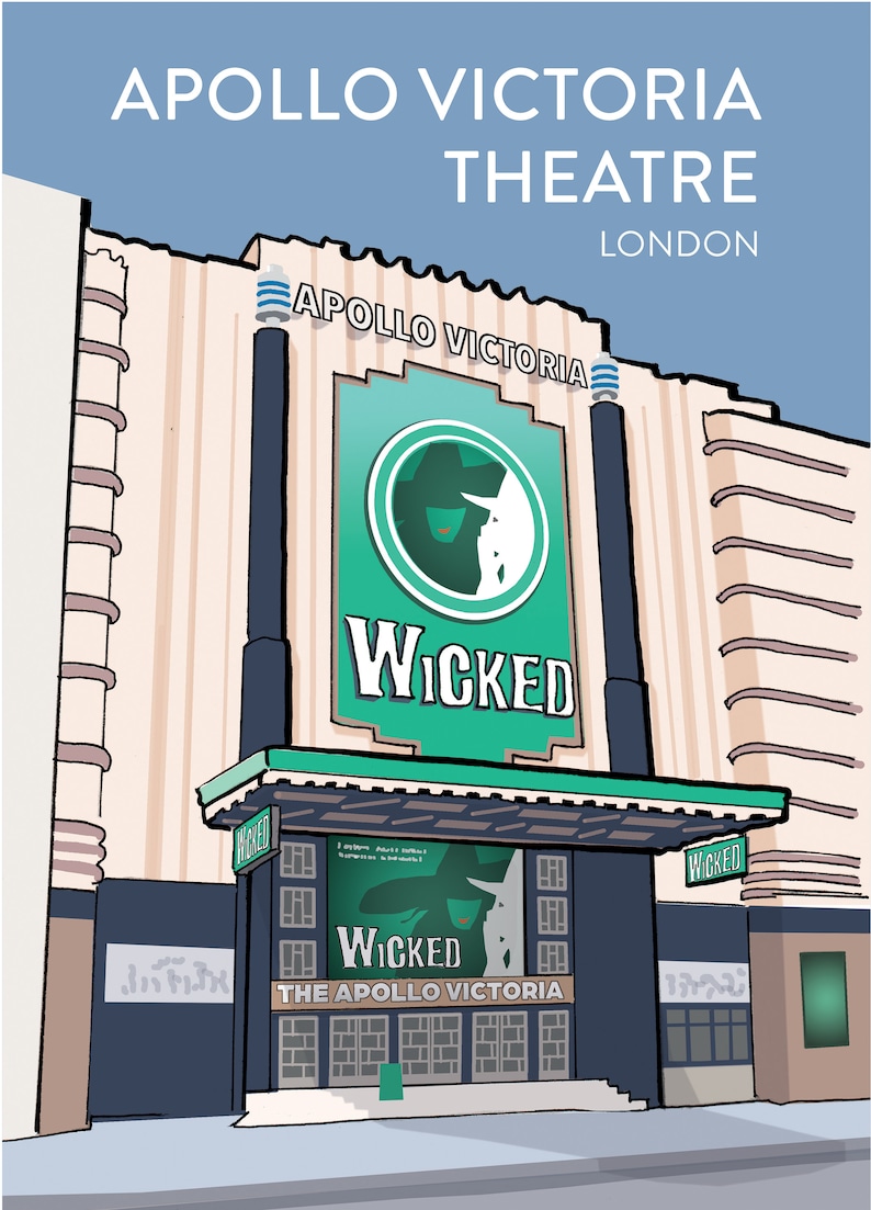 Wicked at the Apollo Victoria Theatre London Blue Sky: Hand - Etsy