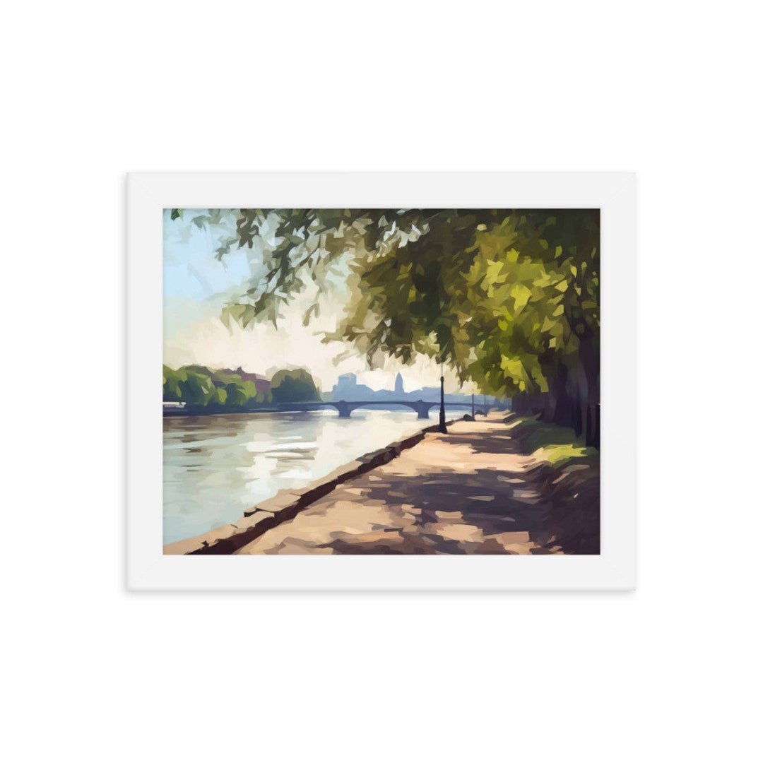 Thames Path Impressionist Digital Art Piece - Mount Climb Studio - Etsy