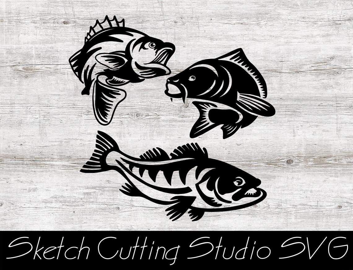 Fishing Svg Bundle, Fishing Svg, Different Fish Svg, Seafood and Fish ...