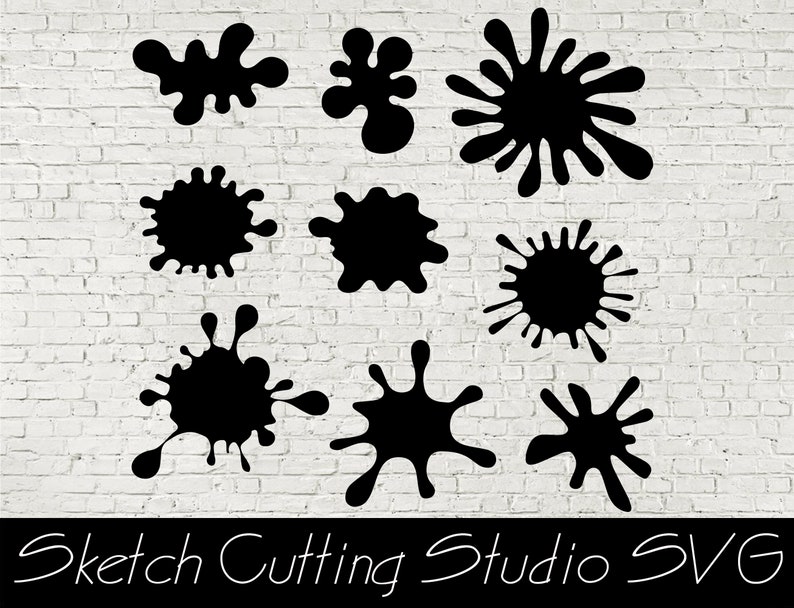 Paint Splatters Svg | Paint Brush Strokes Svg | Drops Svg| Paint ...