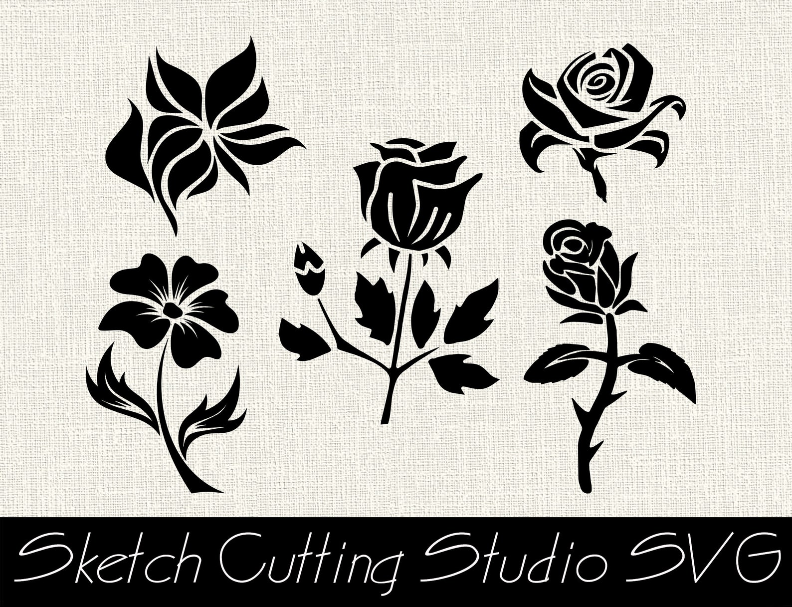 Flowers SVG Flower SVG Flowers Silhouette SVG Cut Files Flowers Bundle ...