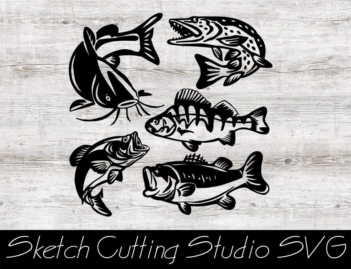 Fishing Svg Bundle, Fishing Svg, Different Fish Svg, Seafood and Fish ...