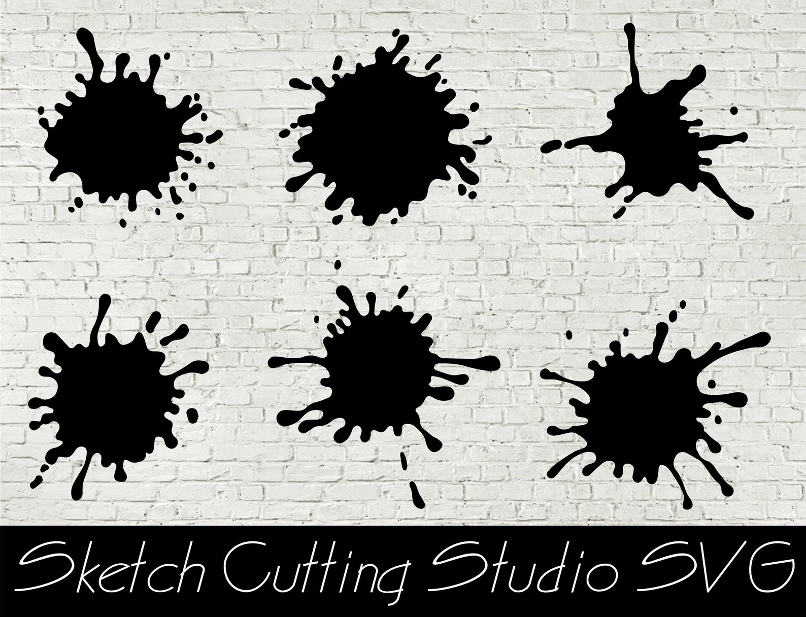 Paint Splatters Svg | Paint Brush Strokes Svg | Drops Svg| Paint ...