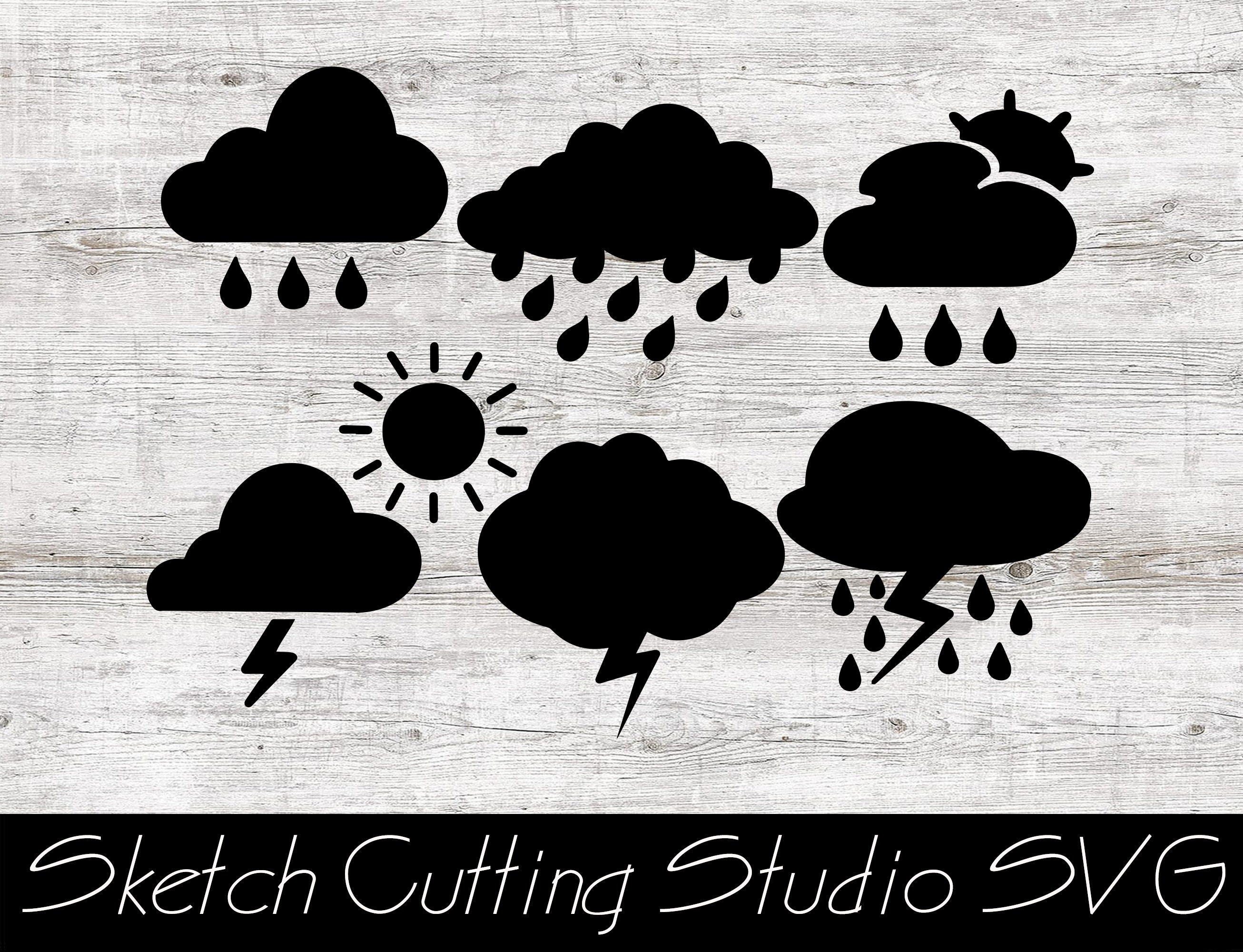 Weather SVG Files, Colour Svg Cut Outs, Dxf Weather Files, Weather Svg ...