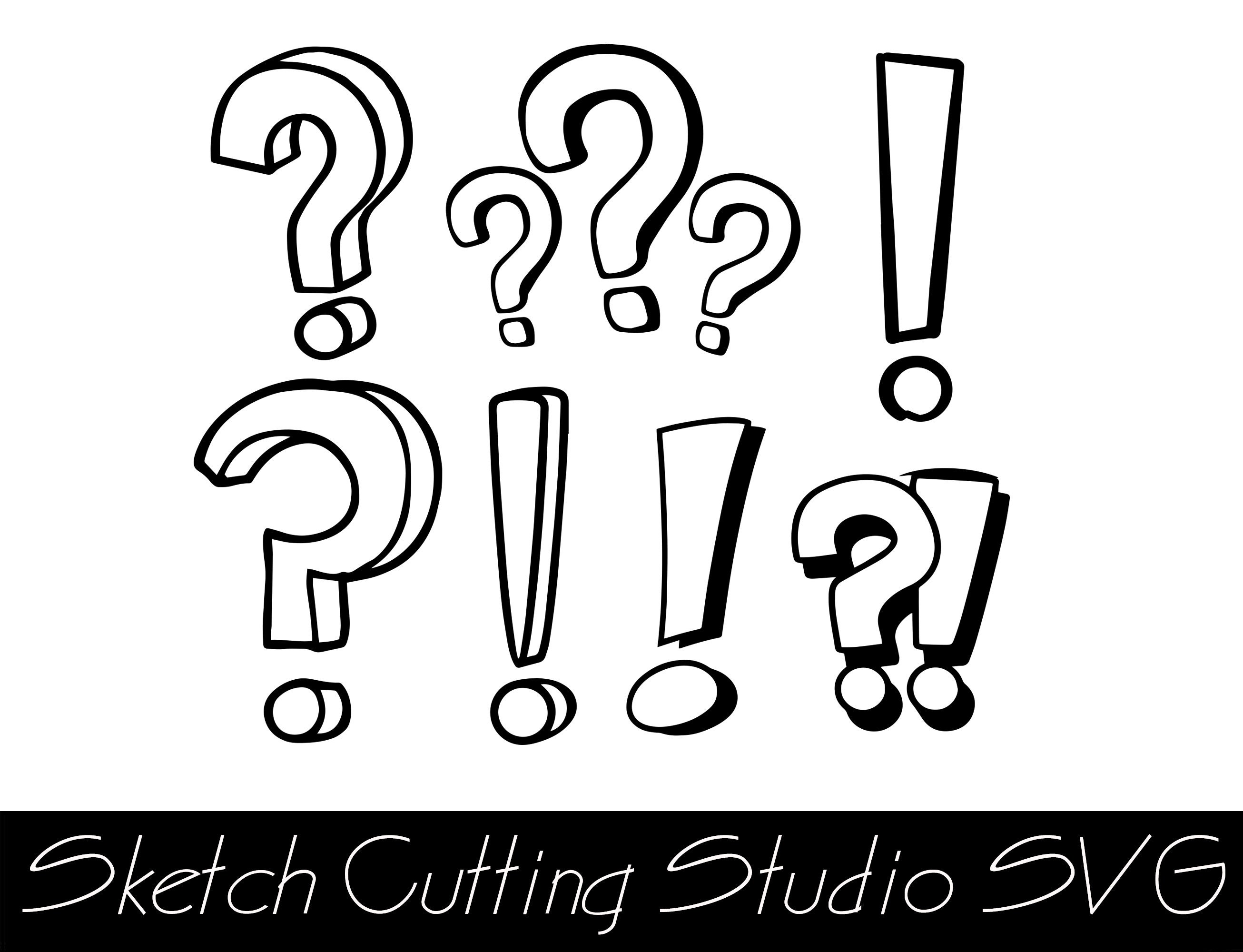 Exclamation Point Svg, Question Mark Svg, Bang Pow Smash,words ...