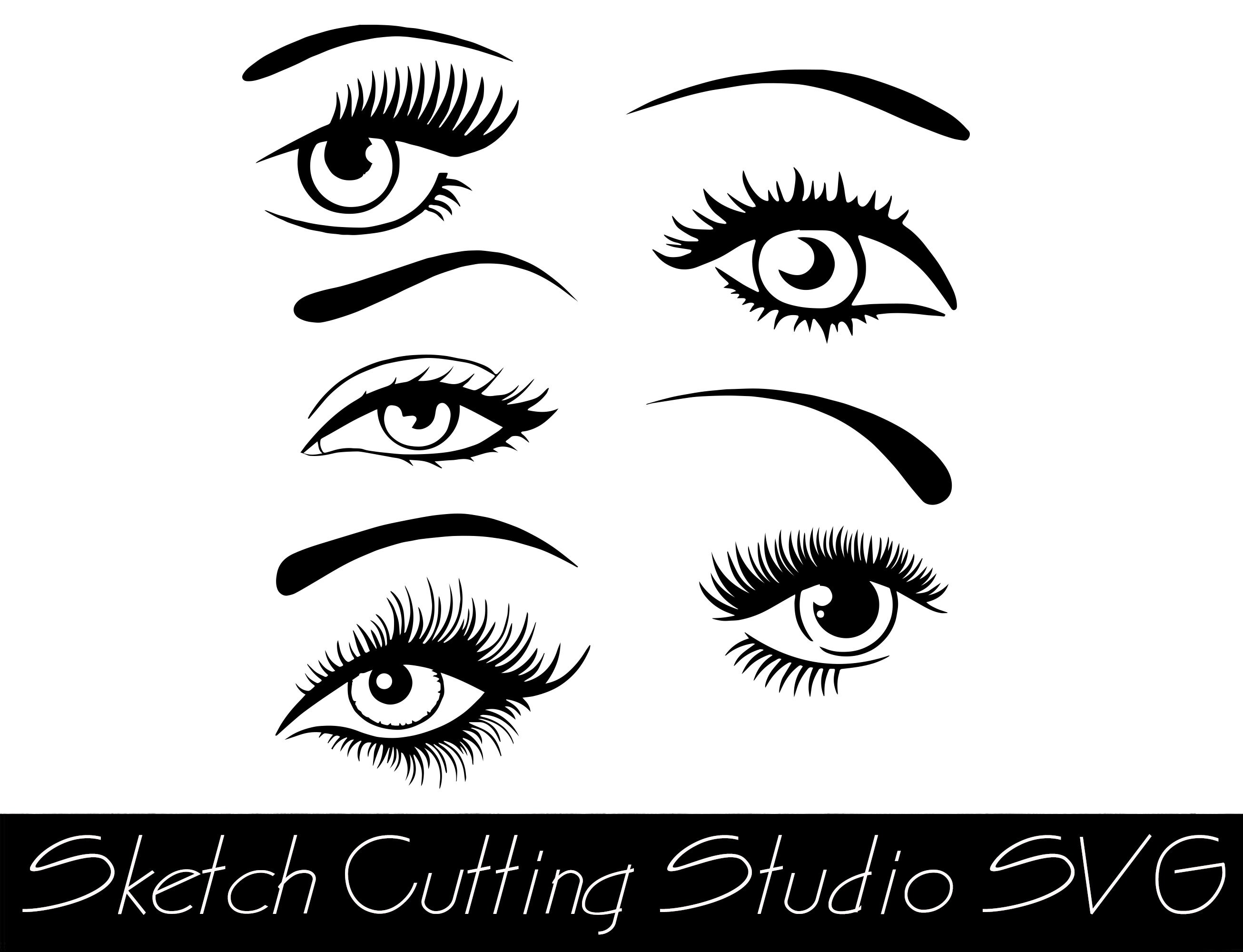 EYES SVG - Woman Svg, Beauty Eyes Svg, Lips Svg, Cricut Lashes Svg ...