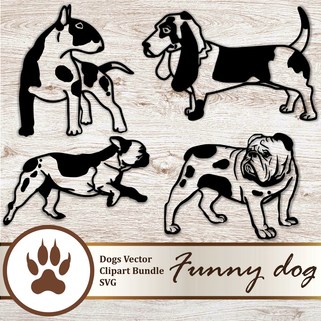 Dogs Vector Clipart Bundle Svg/png/jpeg for Cricut Print on - Etsy India