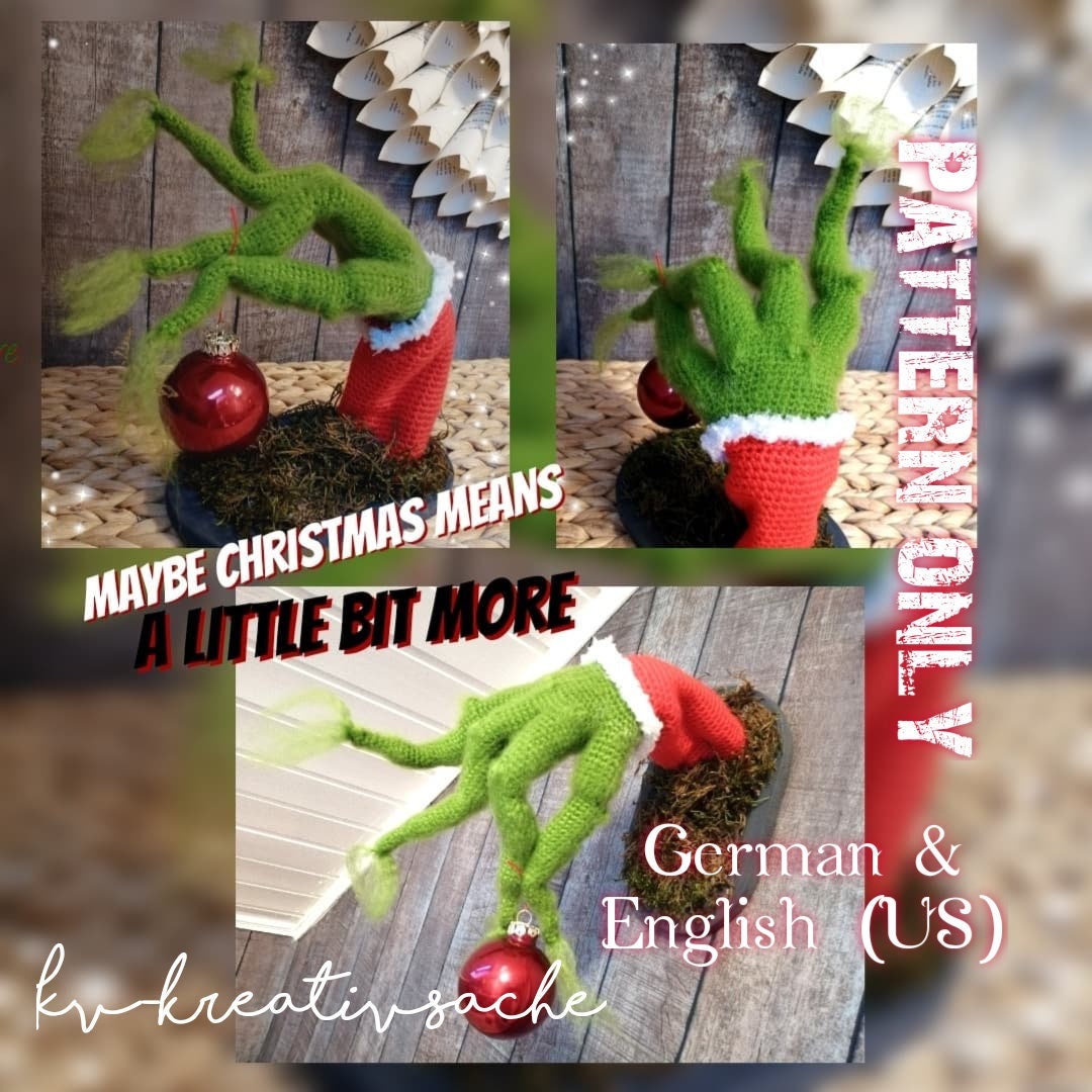 Grinch Hand Crochet Pattern - Etsy Canada