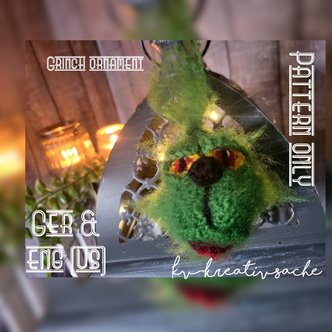 Grinch Inspired ORNAMENT Crochet Pattern Crochet Pattern - Etsy