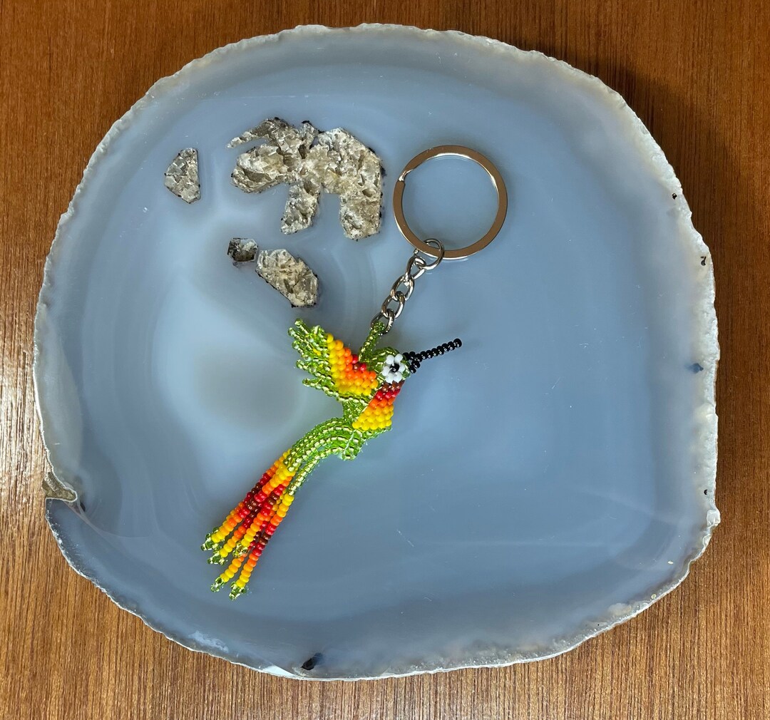 Beaded Small Hummingbird Keychain, Small Hummingbird Keychain, Llavero ...