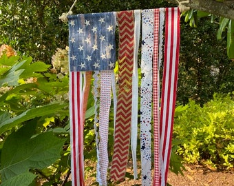 Rag Ribbon Flag | Etsy