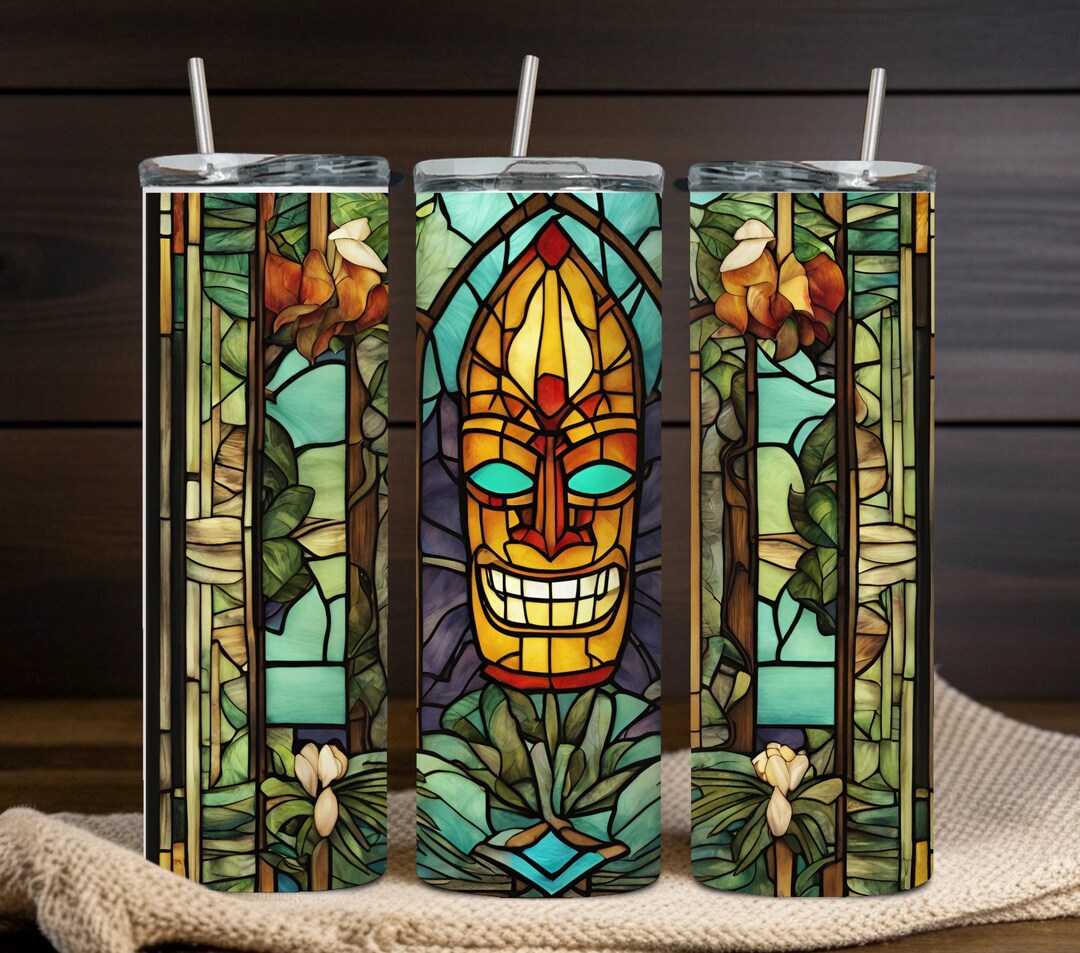 20oz Tiki Wrap, Tiki, Hawaiian Tumbler Wrap, Png, Sublimation ...