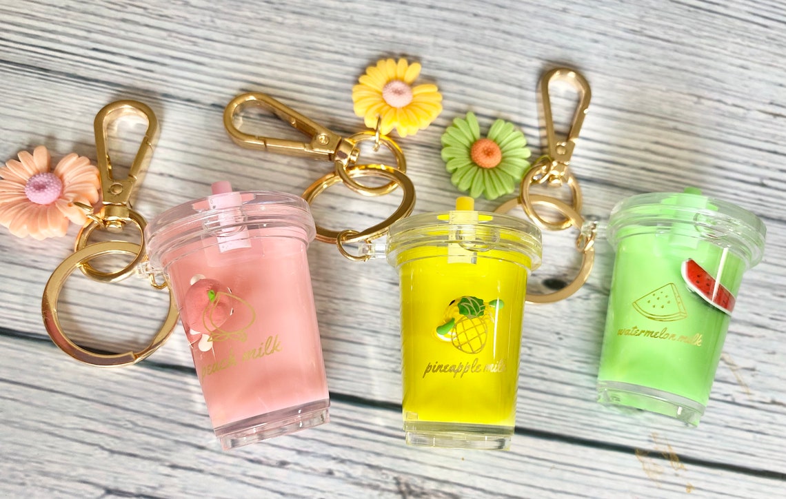 Boba Milk Tea Keychain, Valentines Day Gift, Cute Gift, Bubble Tea ...