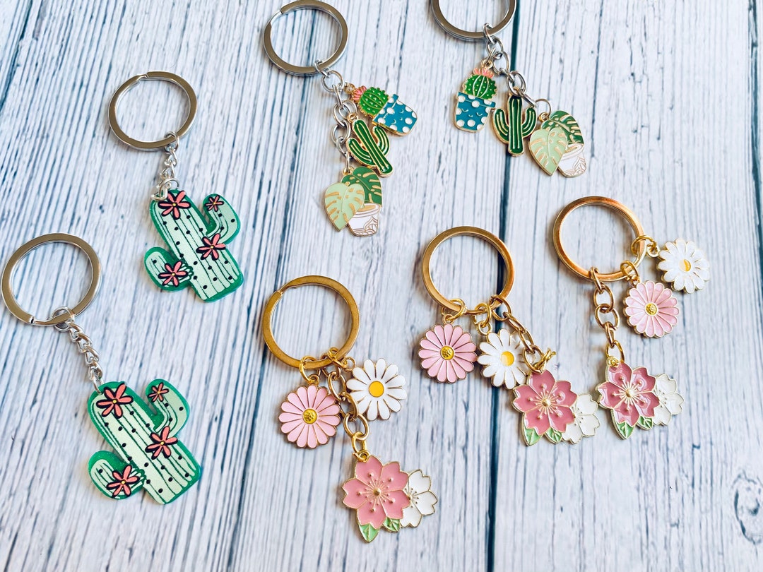 Key Chain| Flower Keychain| Plants Key Chain | Back Pack Key Chain ...