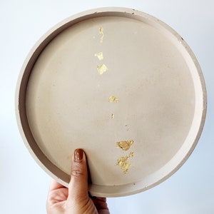 Large Round Concrete Tray | Catch All Tray | Concrete Tray | Entryway ...