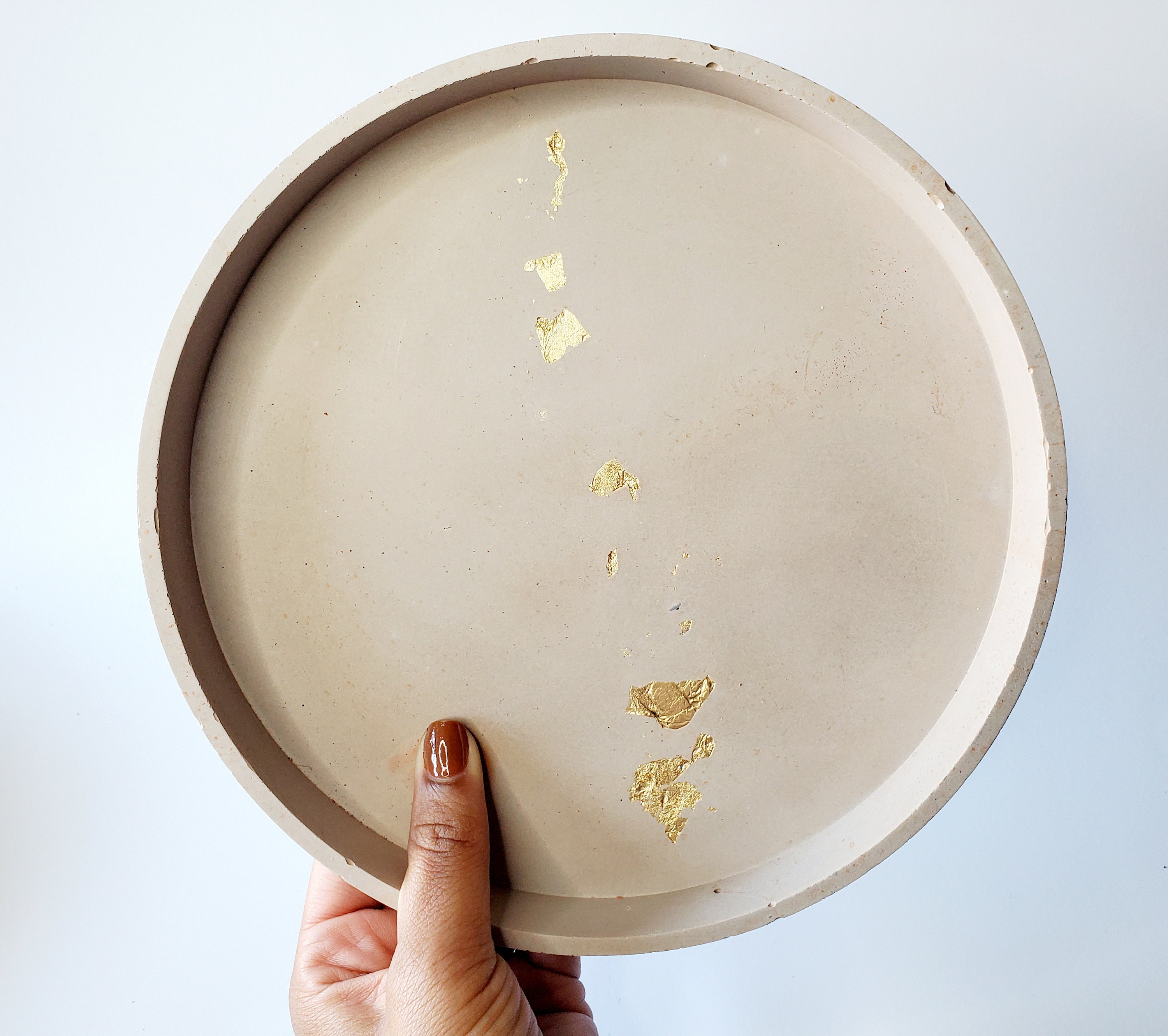 Large Round Concrete Tray Catch All Tray Concrete Tray | Etsy