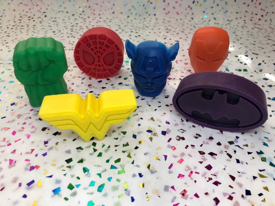 Super Hero Crayons Set of 6 Essential Oils Birthday Gifts - Etsy