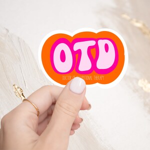 Retro Font Vinyl Decal: Vibrant OTD Letters for OT Professionals ...