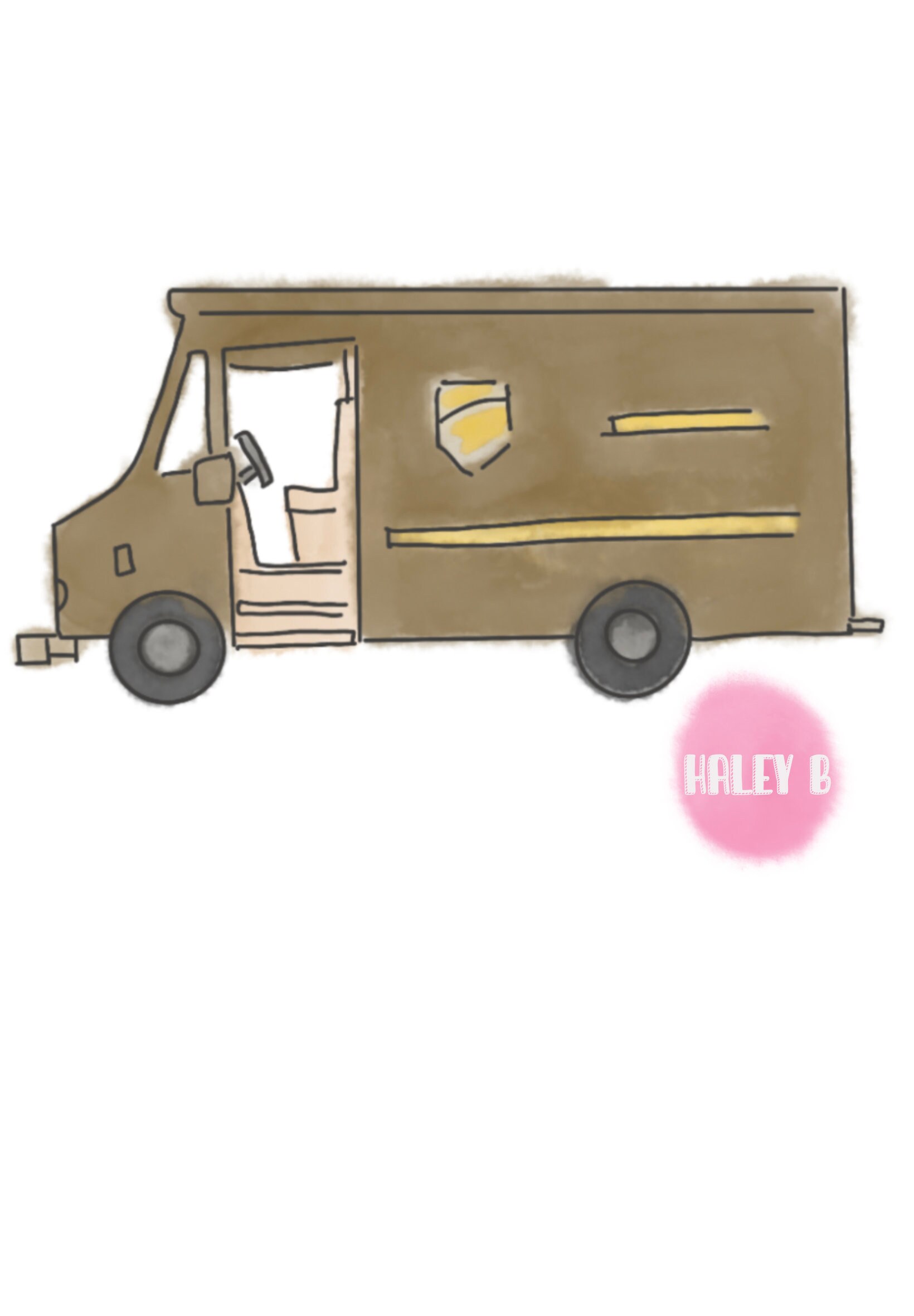 Ups Delivery Truck Cartoon