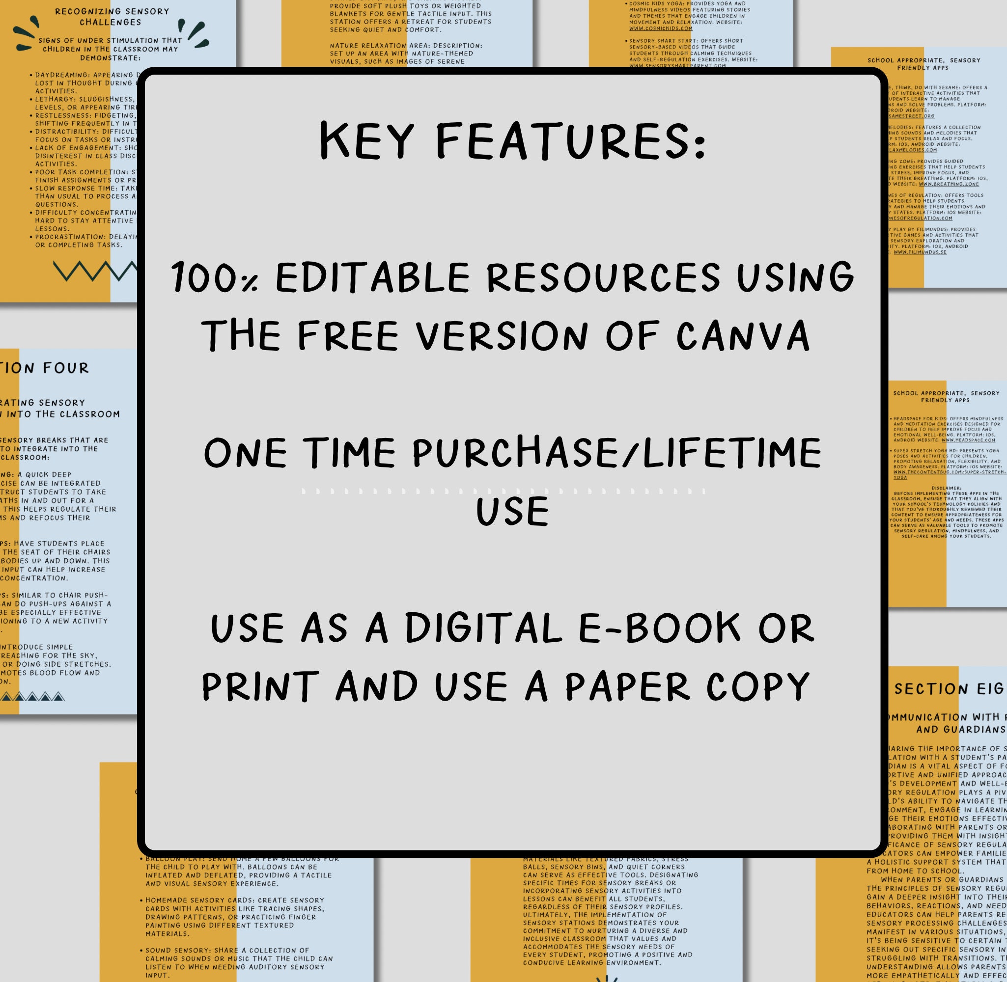 Ebook Canva Template Occupational Therapy Sensory Regulation in the ...
