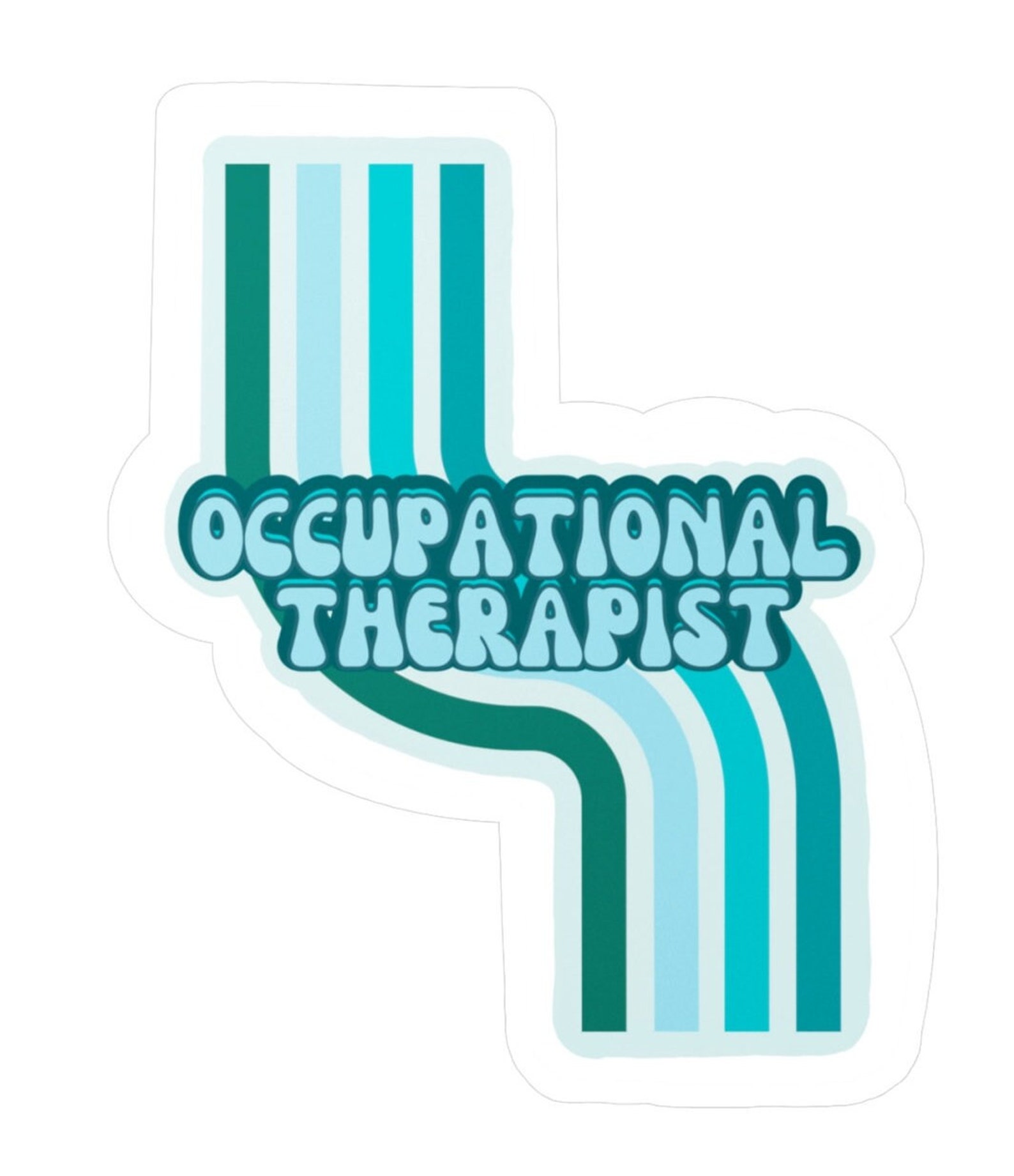 Retro Occupational Therapy Vinyl Decal, Occupational Therapist, OT ...