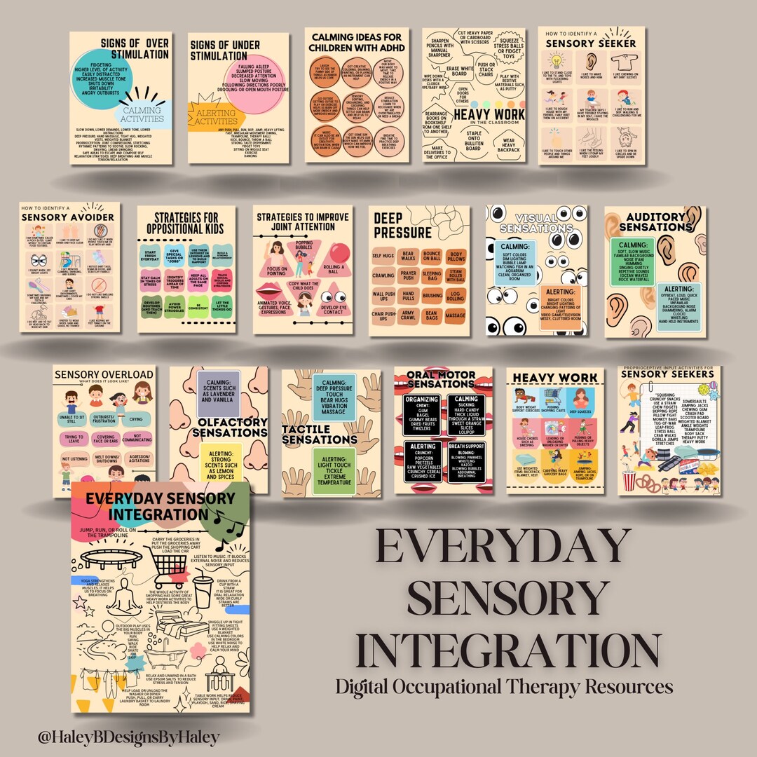 Sensory Integration Strategies: OT Education Guide (printable Visuals ...