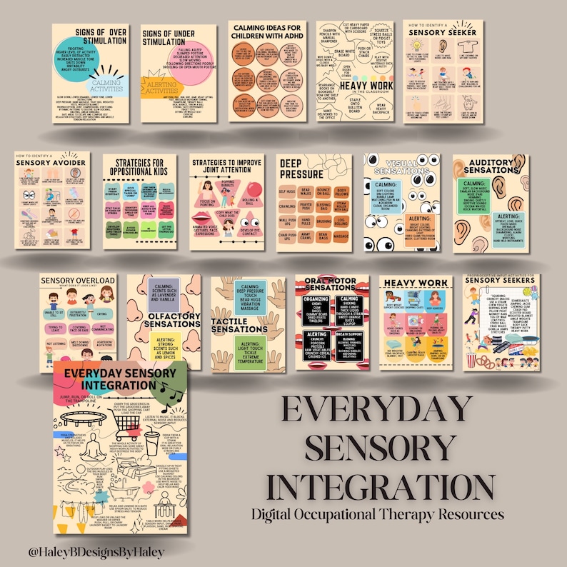 Sensory Integration Strategies: OT Education Guide (printable Visuals ...