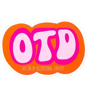 Retro Font Vinyl Decal: Vibrant OTD Letters for OT Professionals ...