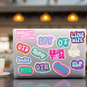 Retro Font Vinyl Decal: Vibrant OTD Letters for OT Professionals ...