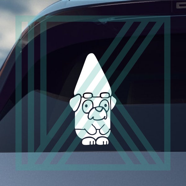 Bluey Car Decal Gnome - Etsy