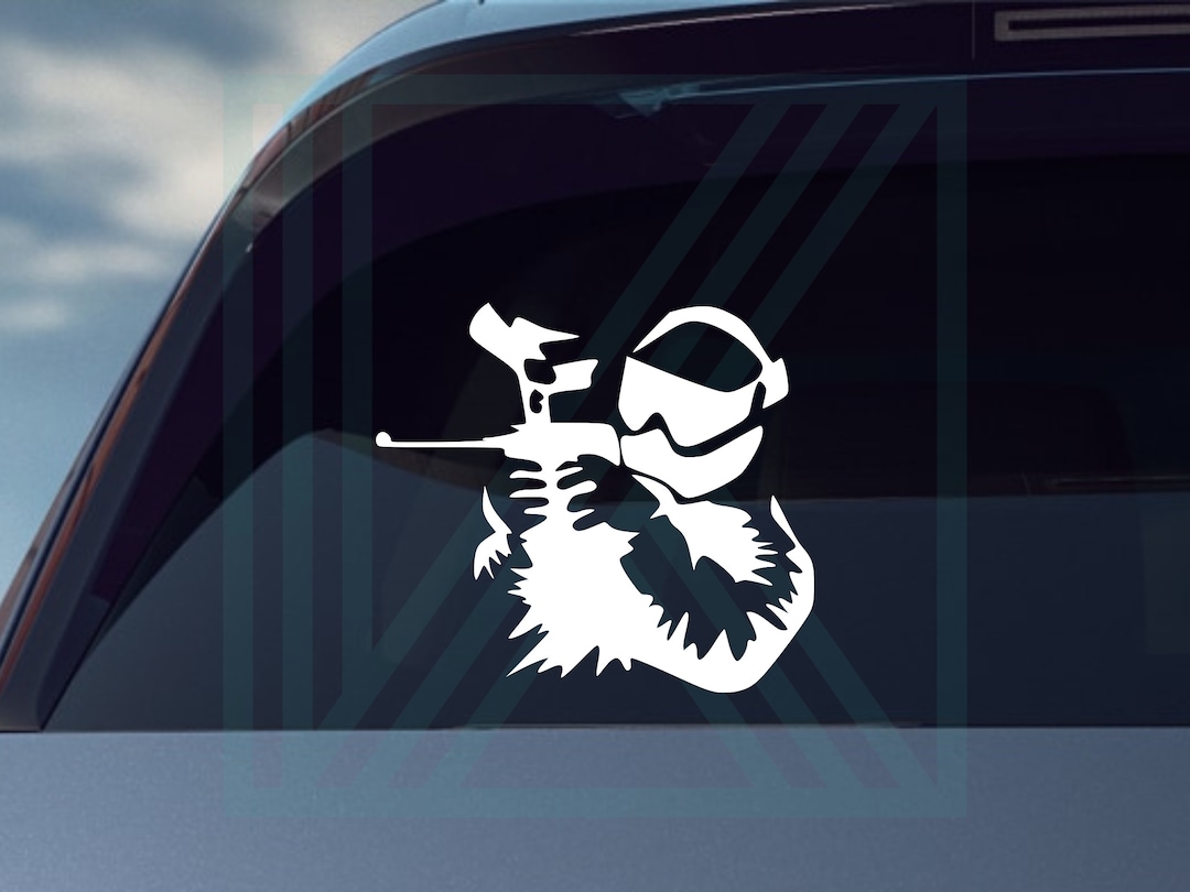 Paintball Player Vinyl Decal for Car Window, Laptop, Water Bottle, Etc ...