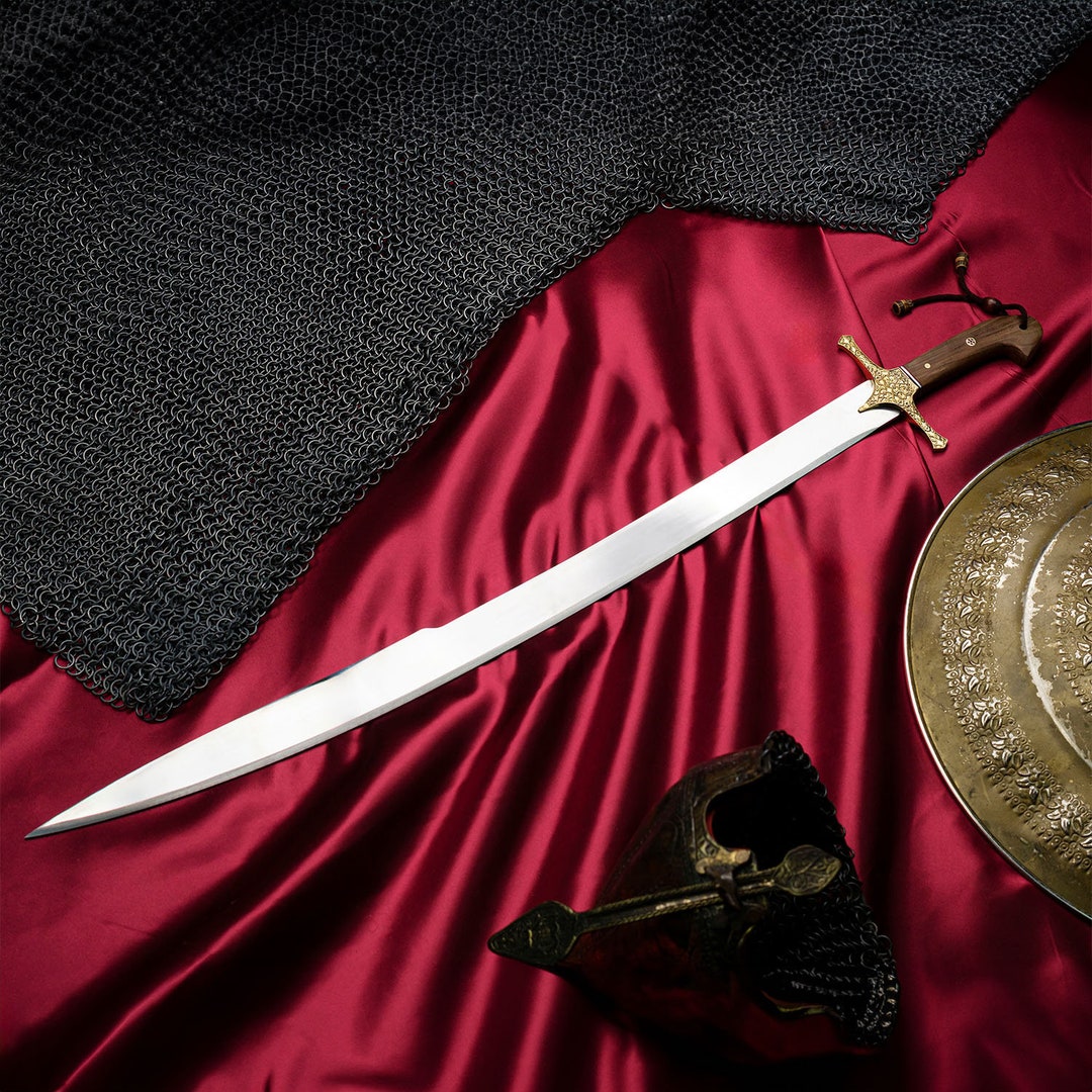 Drop Handle Patterned Balçak Fatih Sword, Yatagan Sword, Gifts for Him ...