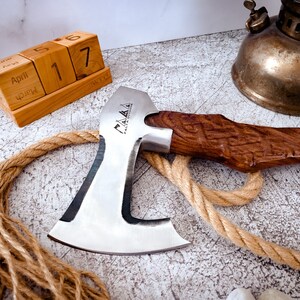 Hand Forged Wolf Headed Axe, Camping Gear, Bushcraft Gear, Camping Axe ...