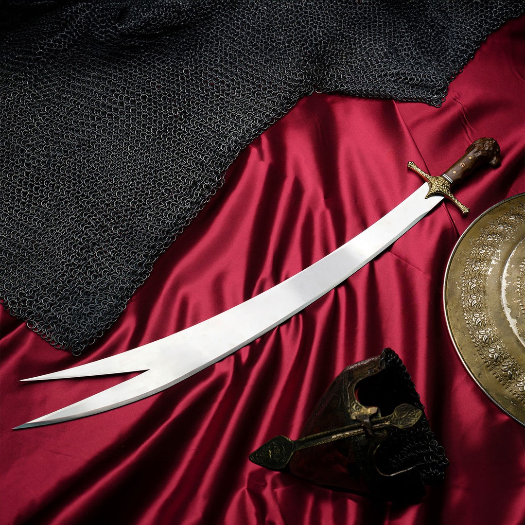 Lion Head Hand Forged Sword of Zulfikar, Yatagan Sword, Gifts for Him ...