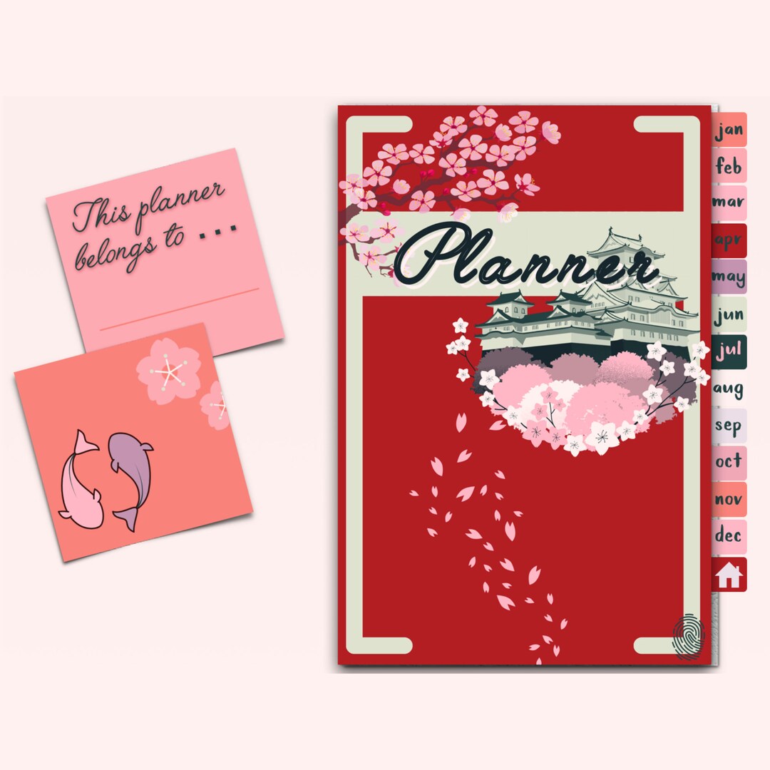 Cherry Blossom Digital Planner | Undated Planner | Daily Weekly Monthly ...