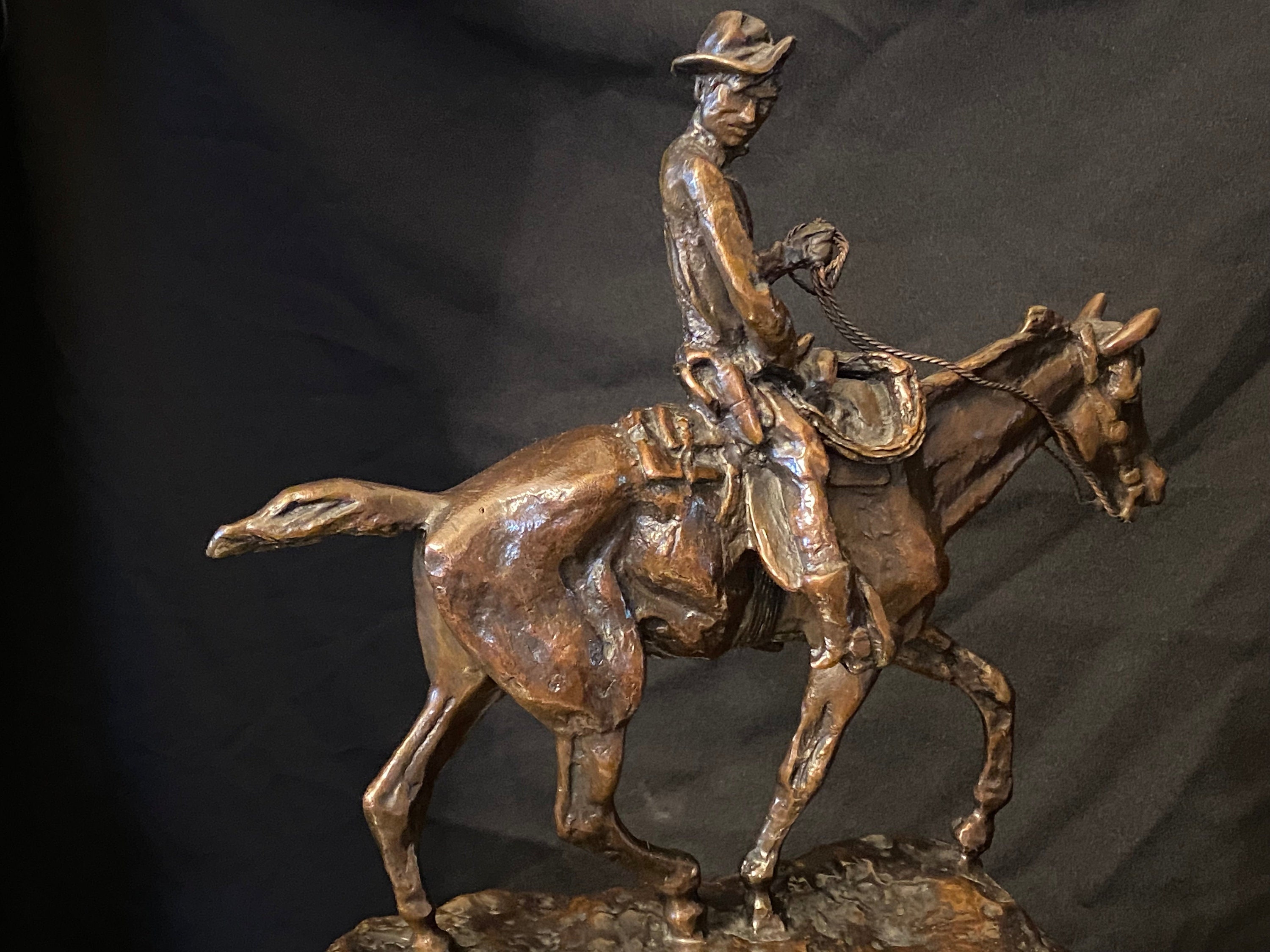 Charles Marion Russell Will Rogers, Bronze With Patinasigned and ...