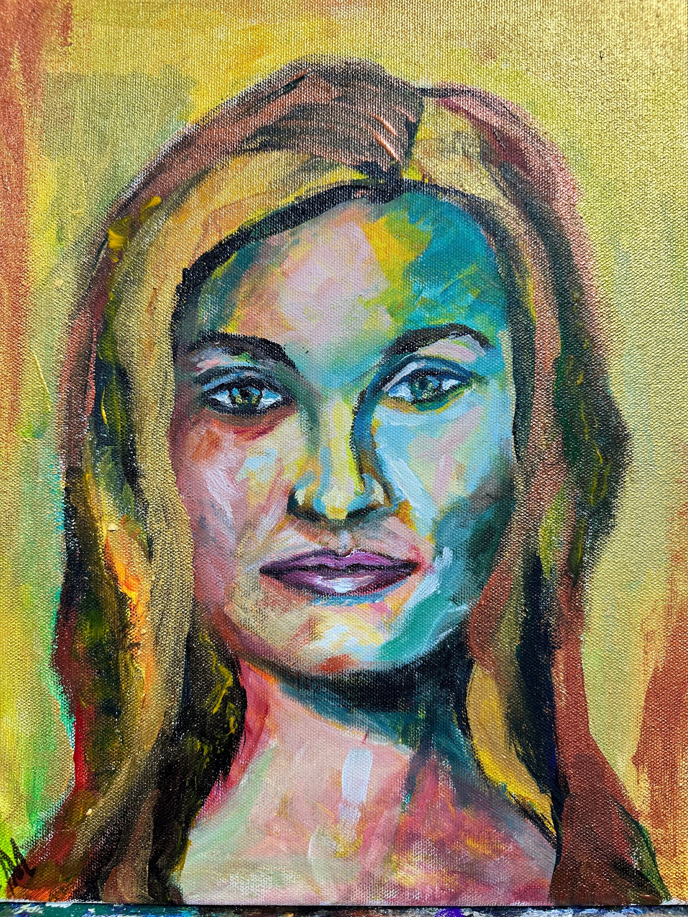 Modern Original Portrait Painting, Eve, 11” X 9”, Acrylic Painting - Etsy