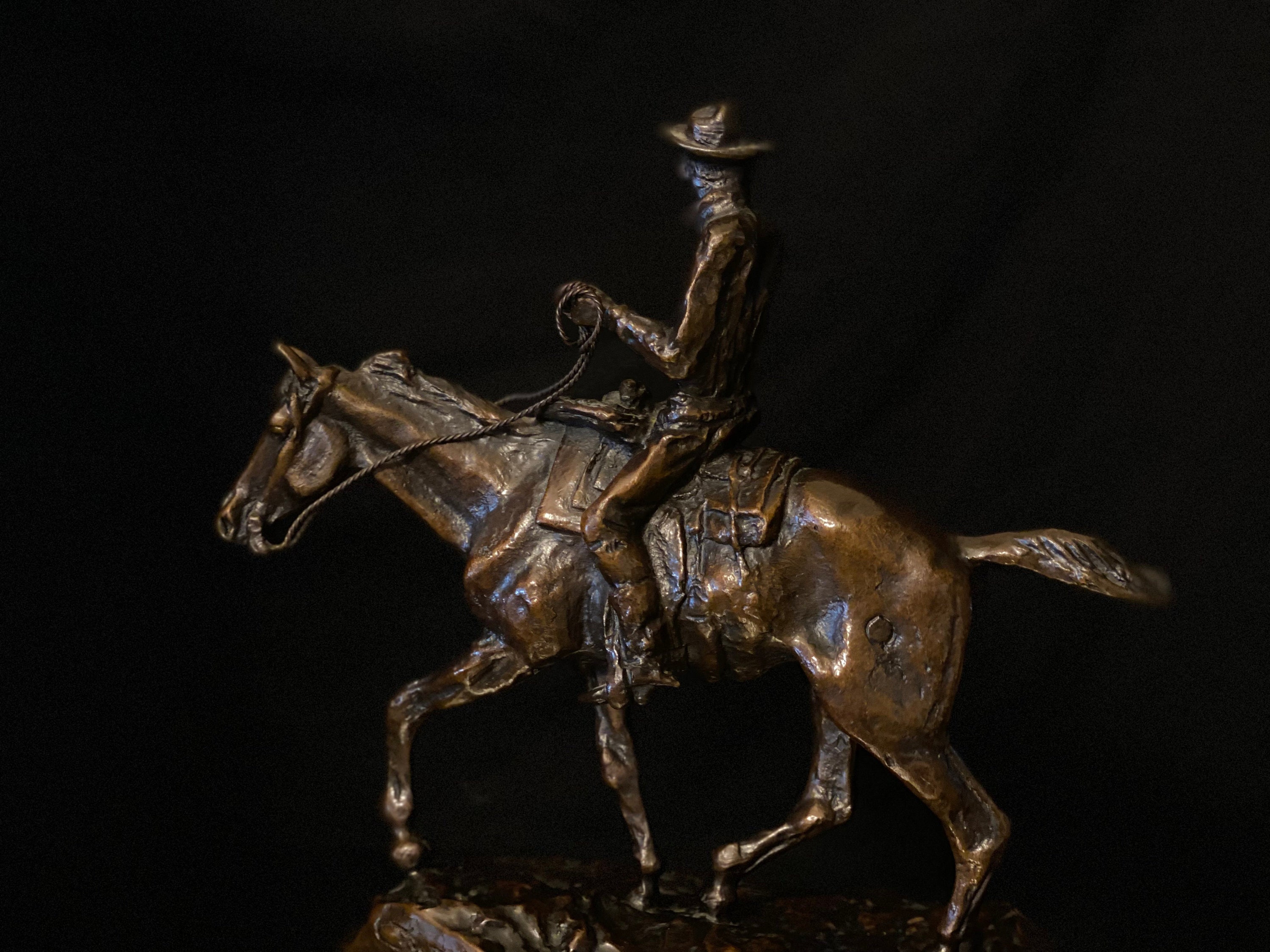 Charles Marion Russell Will Rogers, Bronze With Patinasigned and ...