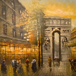 C. Kuij Champs-Élysées Oil Paining 24x36 - Etsy
