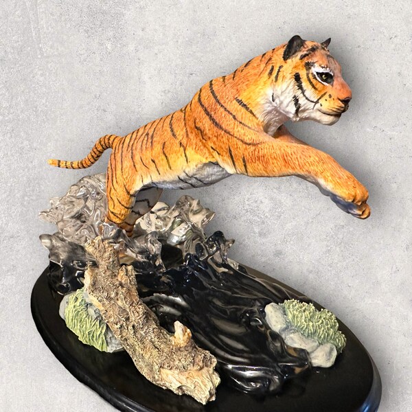 Porcelain Tiger Figurine - Etsy