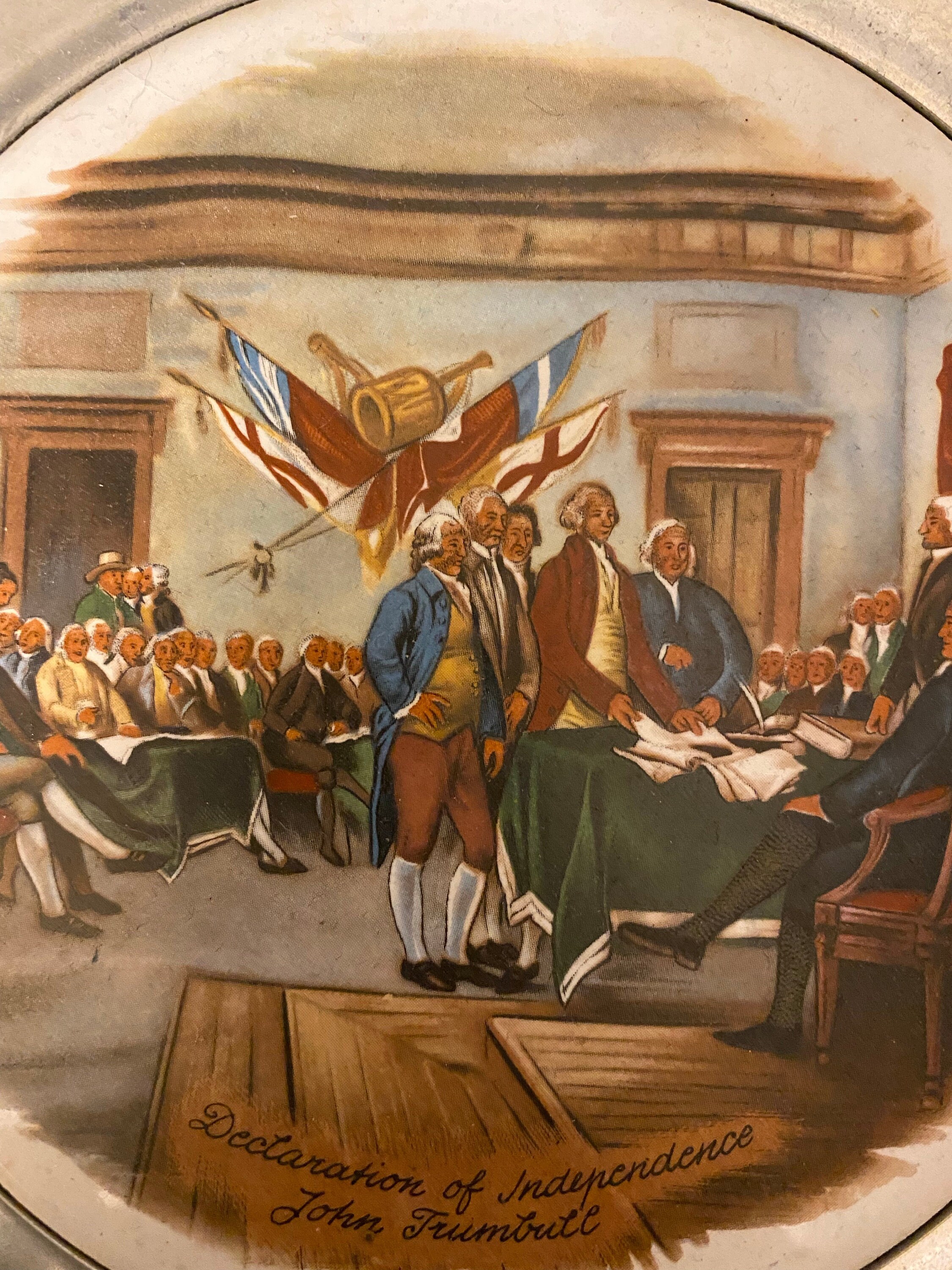 Declaration of Independence" the Great American Revolution Pewter Plate ...