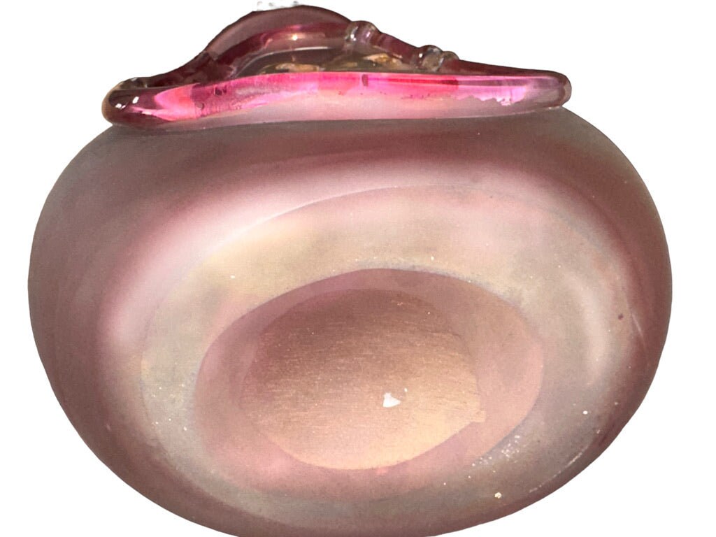 Vintage Gorgeous Handblown Art Glass Large Pink Vase. Modern Design ...