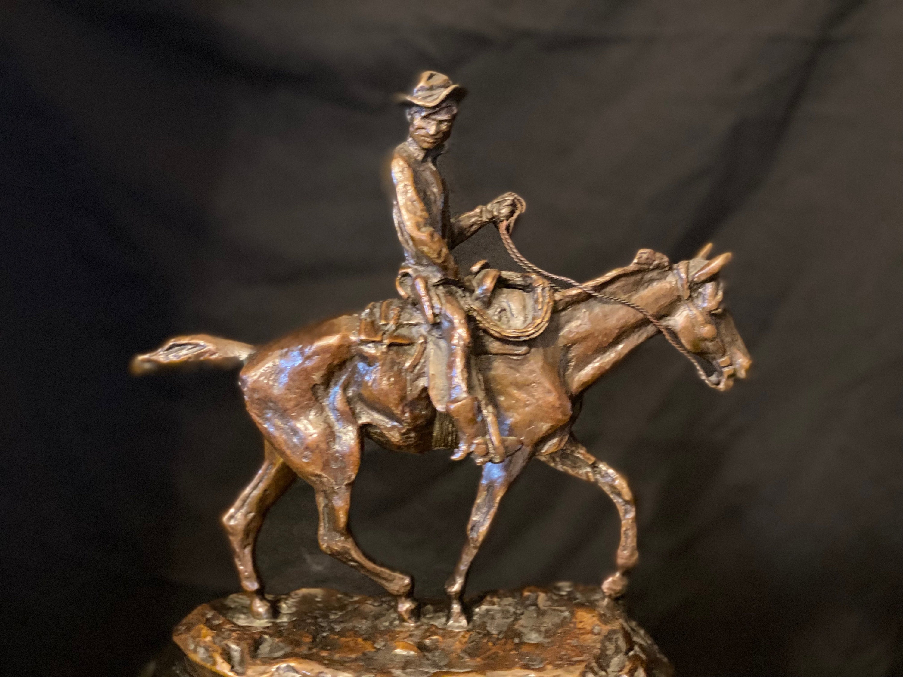 Charles Marion Russell Will Rogers, Bronze With Patinasigned and ...