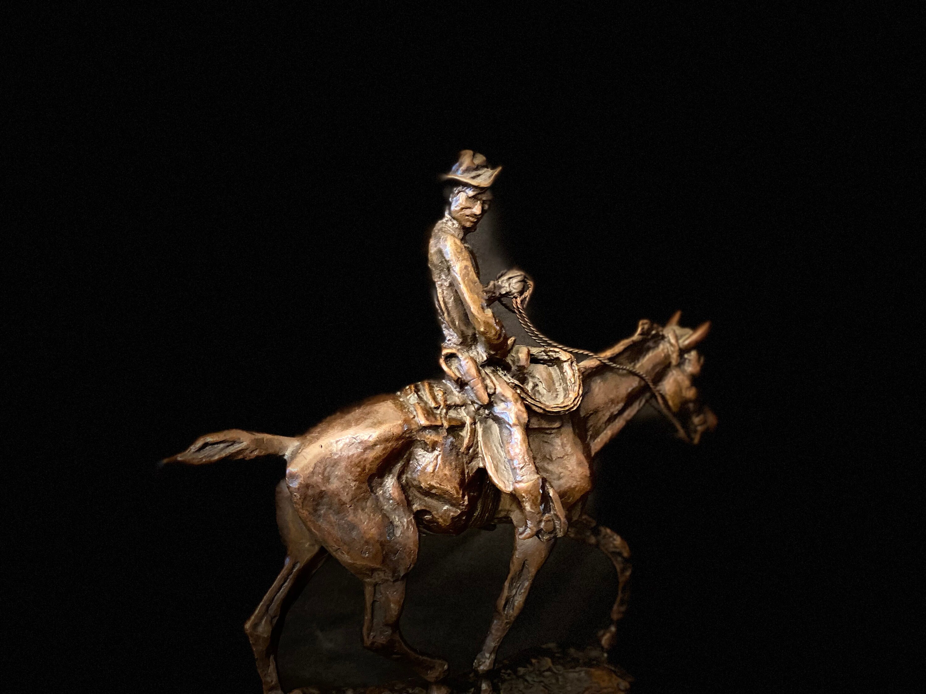 Charles Marion Russell Will Rogers, Bronze With Patinasigned and ...