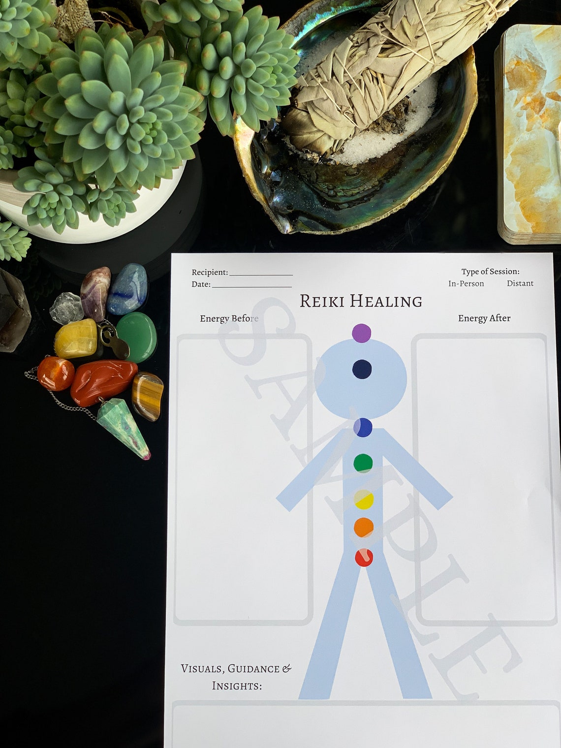 Reiki Session Notes Sheet, Distance Reiki Session Template, Reiki ...